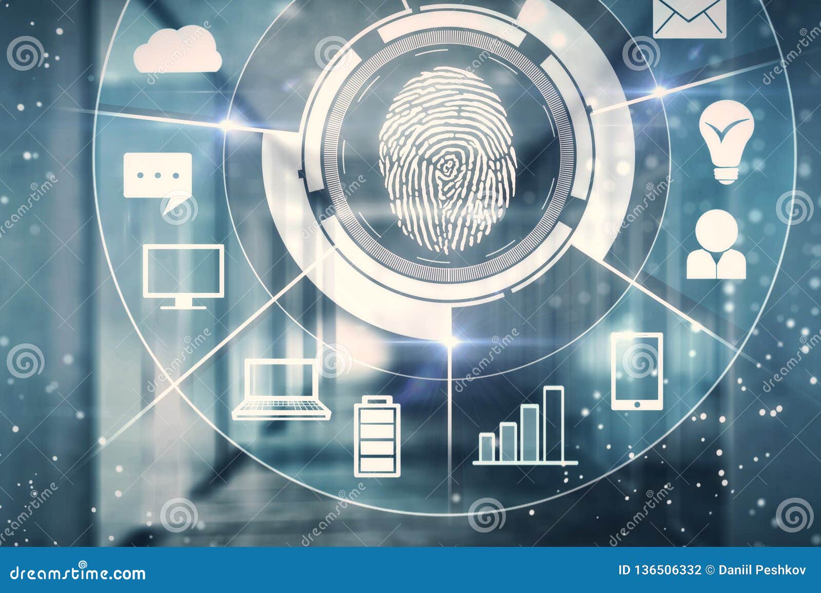 Biometrics and id concept stock illustration. Illustration of digital ...