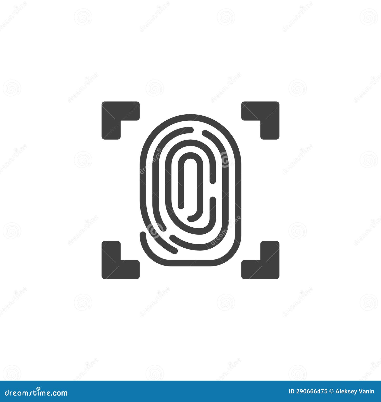 Biometrics Identification Vector Icon Stock Vector - Illustration of ...