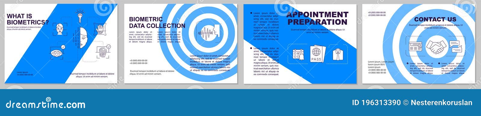 Biometrics Security System Brochure Template Stock Vector ...