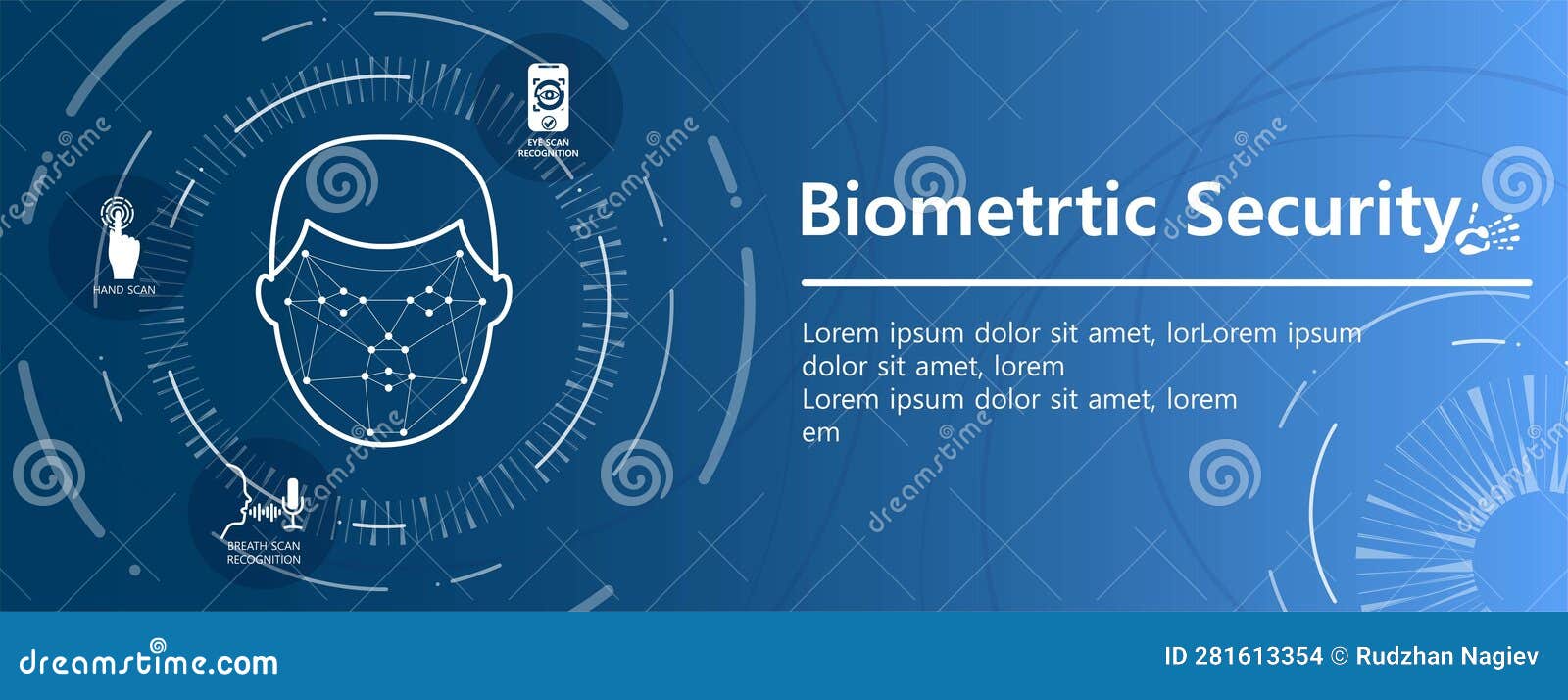 Biometrics Security Vector Poster Stock Vector - Illustration of isolated, equipment: 281613354