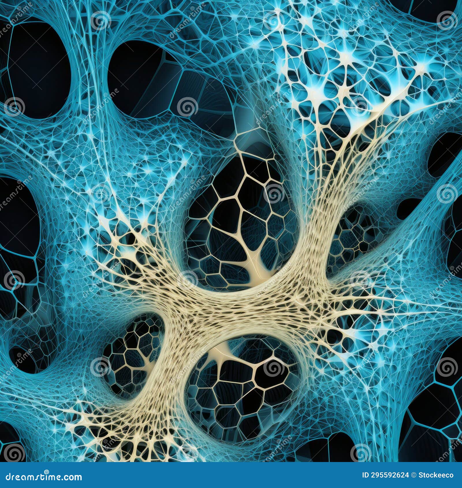 Biomimicry-inspired Big Data Background with Intricate Cell Mesh Stock ...