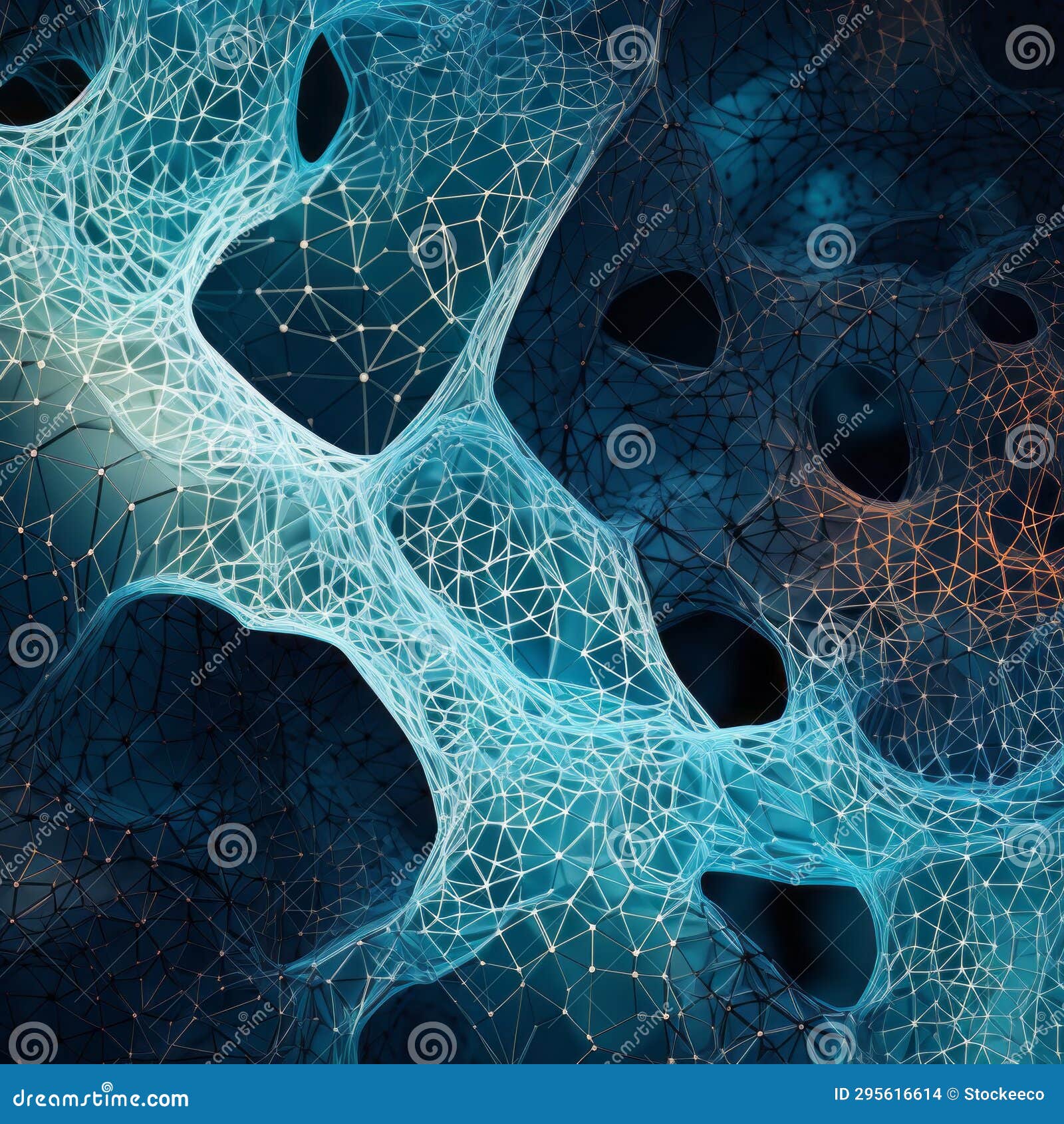 Biomimicry-inspired Data Science Background with Neuron Patterns Stock ...