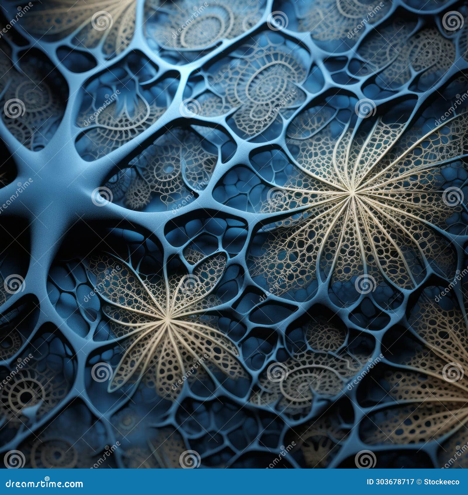 Biomimicry-inspired it Service Management Background with Lace Patterns ...