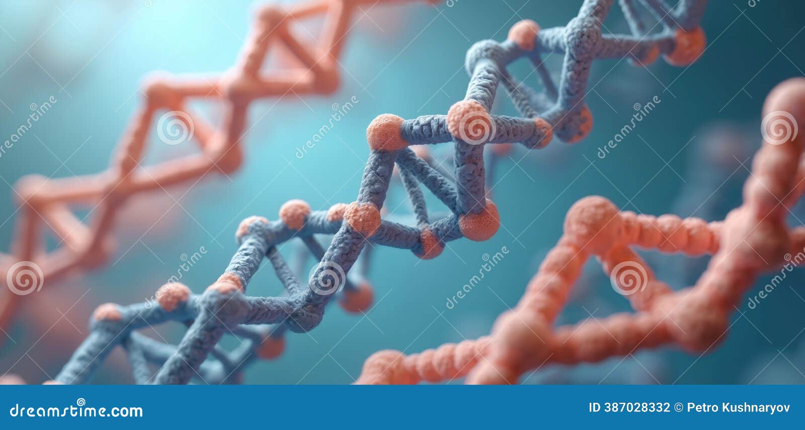 Minimalist Dna Helix Illustration On Simple Background With Shaded ...