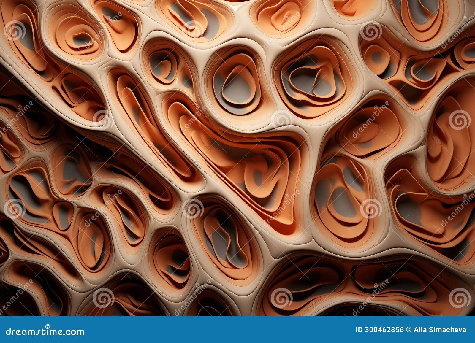 Biomorphic Design Skin Cells Texture Macro. Stock Illustration ...