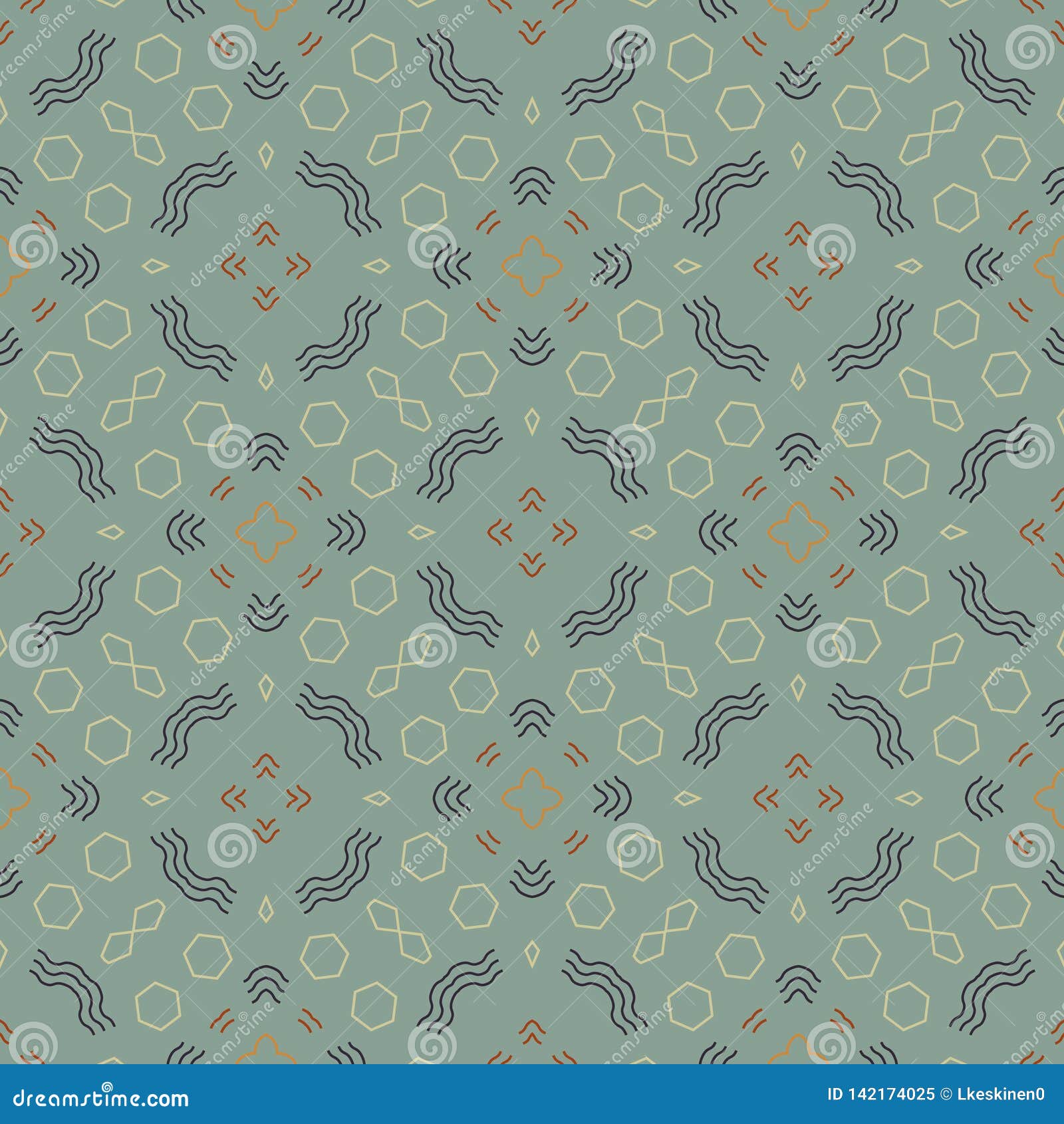 Biomorphic Geometric Seamless Pattern Stock Vector - Illustration of ...