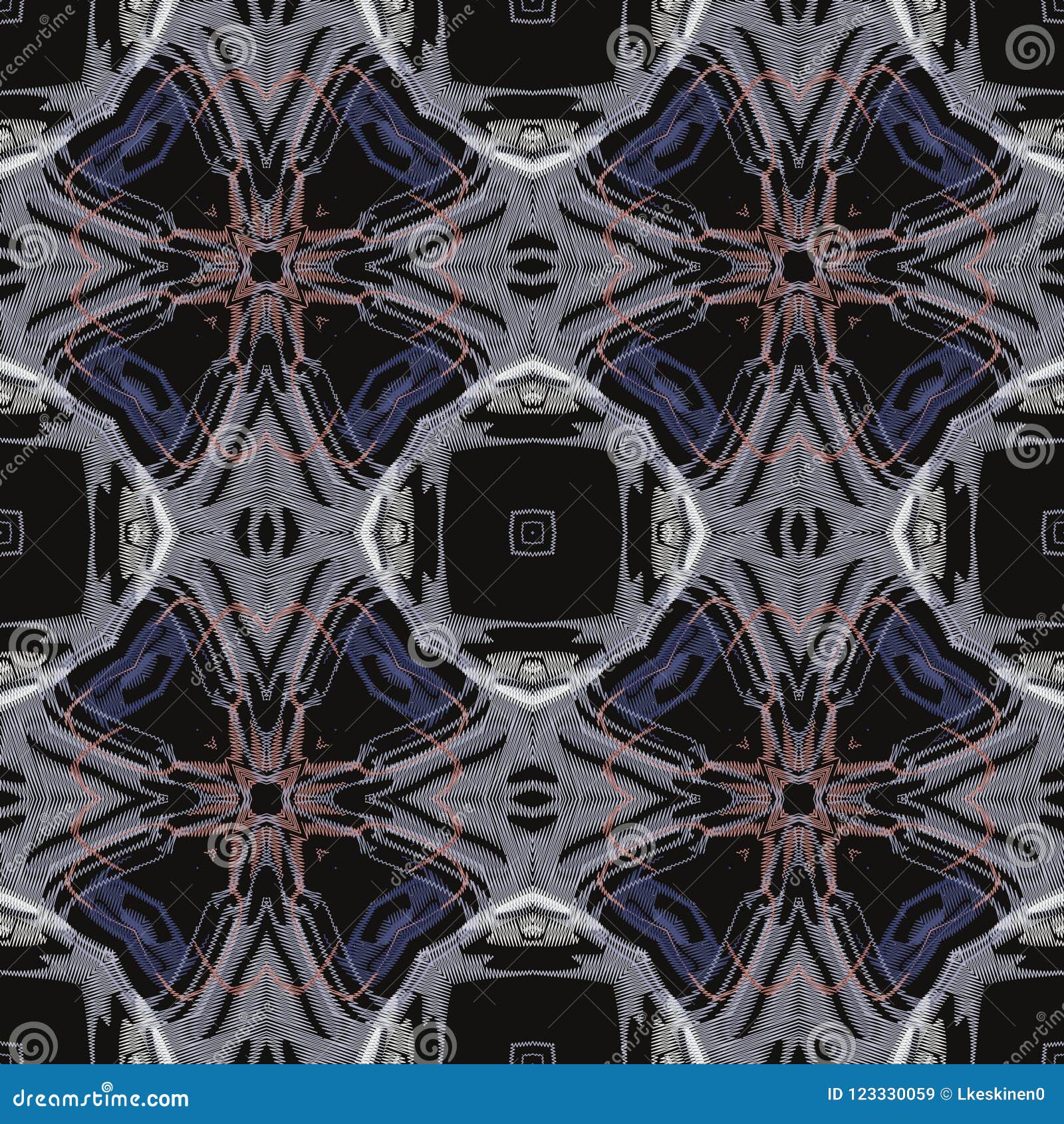 Biomorphic Highly Detailed Seamless Pattern Stock Vector - Illustration ...