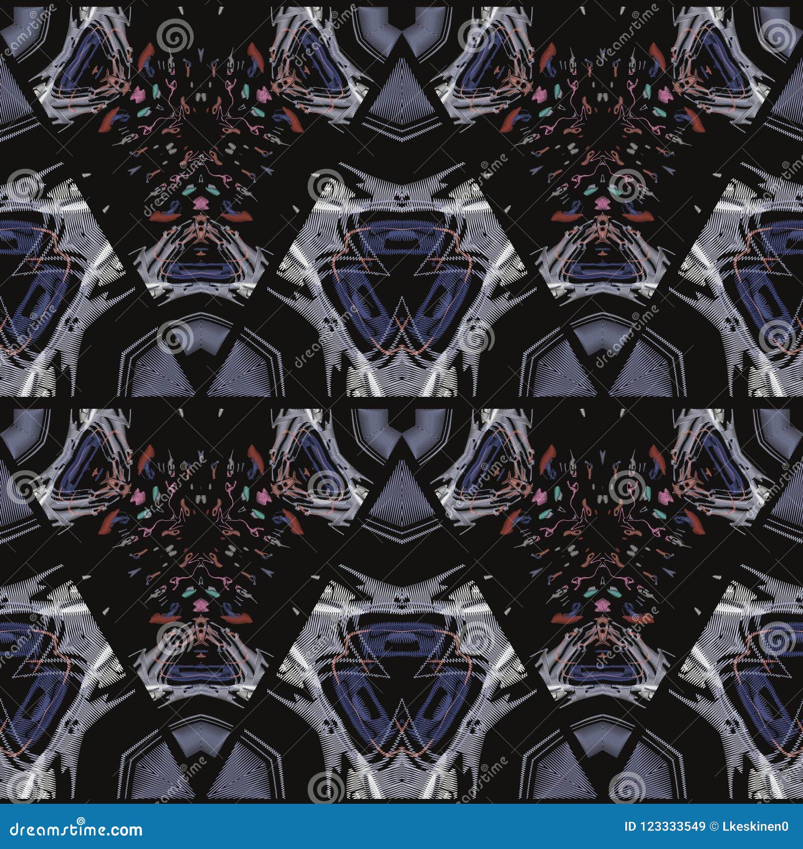 Biomorphic Highly Detailed Seamless Pattern Stock Vector - Illustration ...