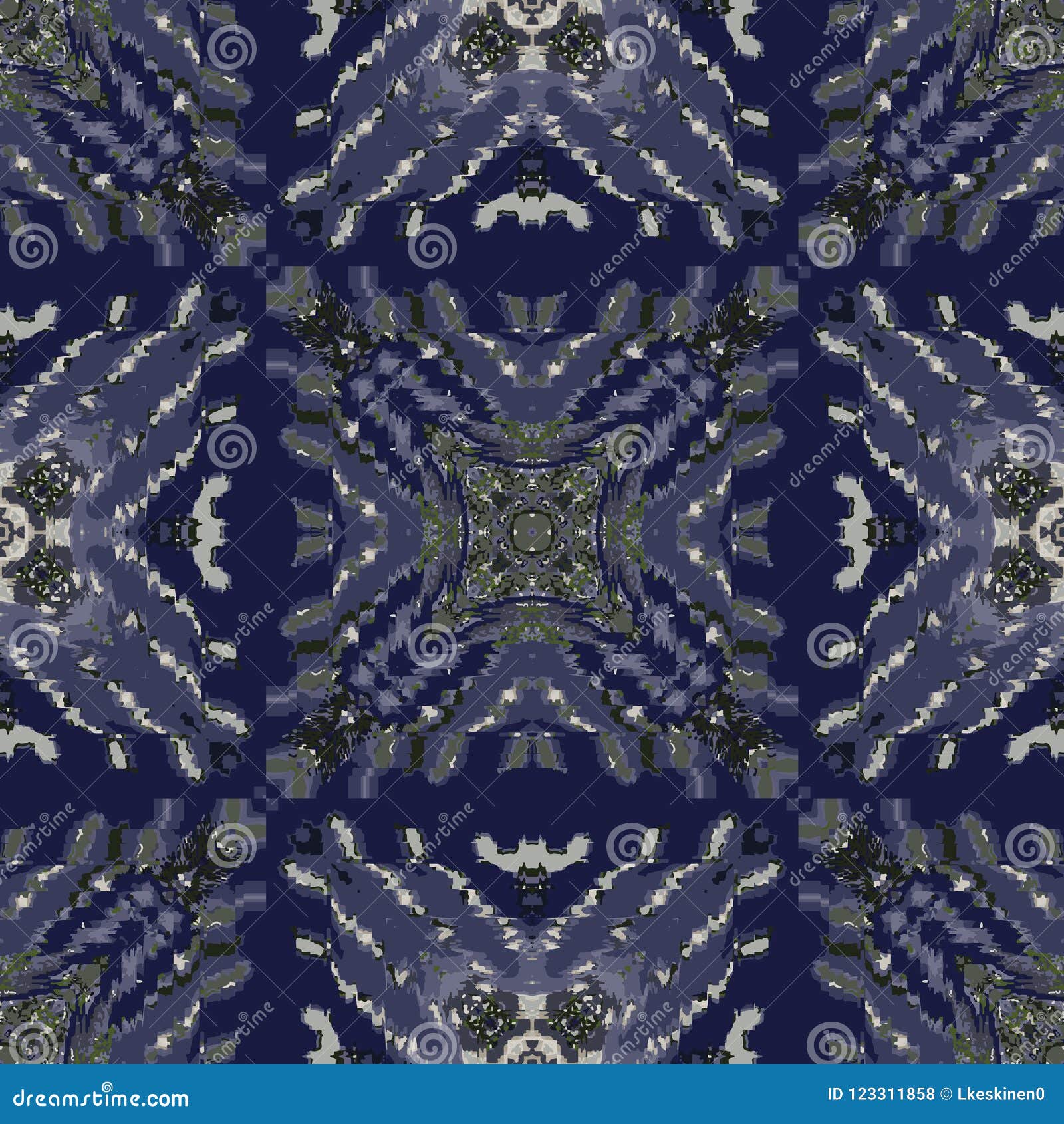 Biomorphic Vibrant Tile Seamless Pattern Stock Vector - Illustration of ...