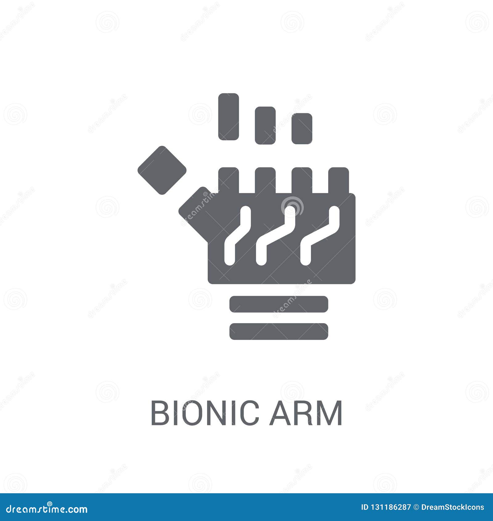 Bionic Arm Icon. Trendy Bionic Arm Logo Concept on White Background ...