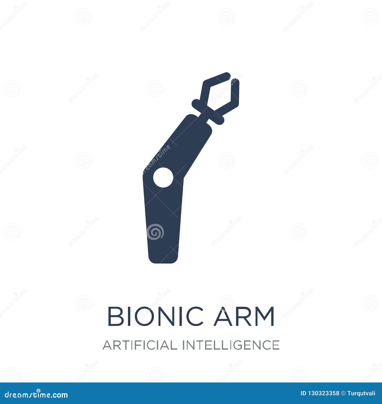 Bionic Arm Icon. Trendy Flat Vector Bionic Arm Icon on White Bac Stock Vector - Illustration of ...