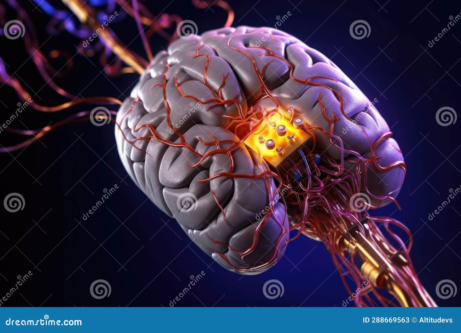 Bionic Chip Processor Implant In Male Human Body Royalty-Free Stock ...