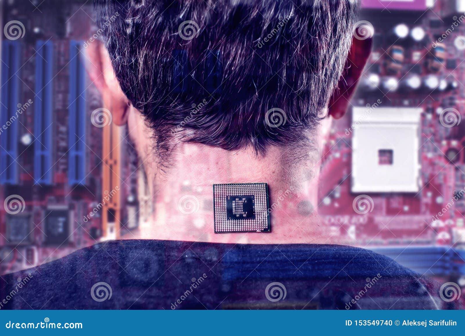Bionic Chip Processor Implant in Male Human Body - Future Technology ...