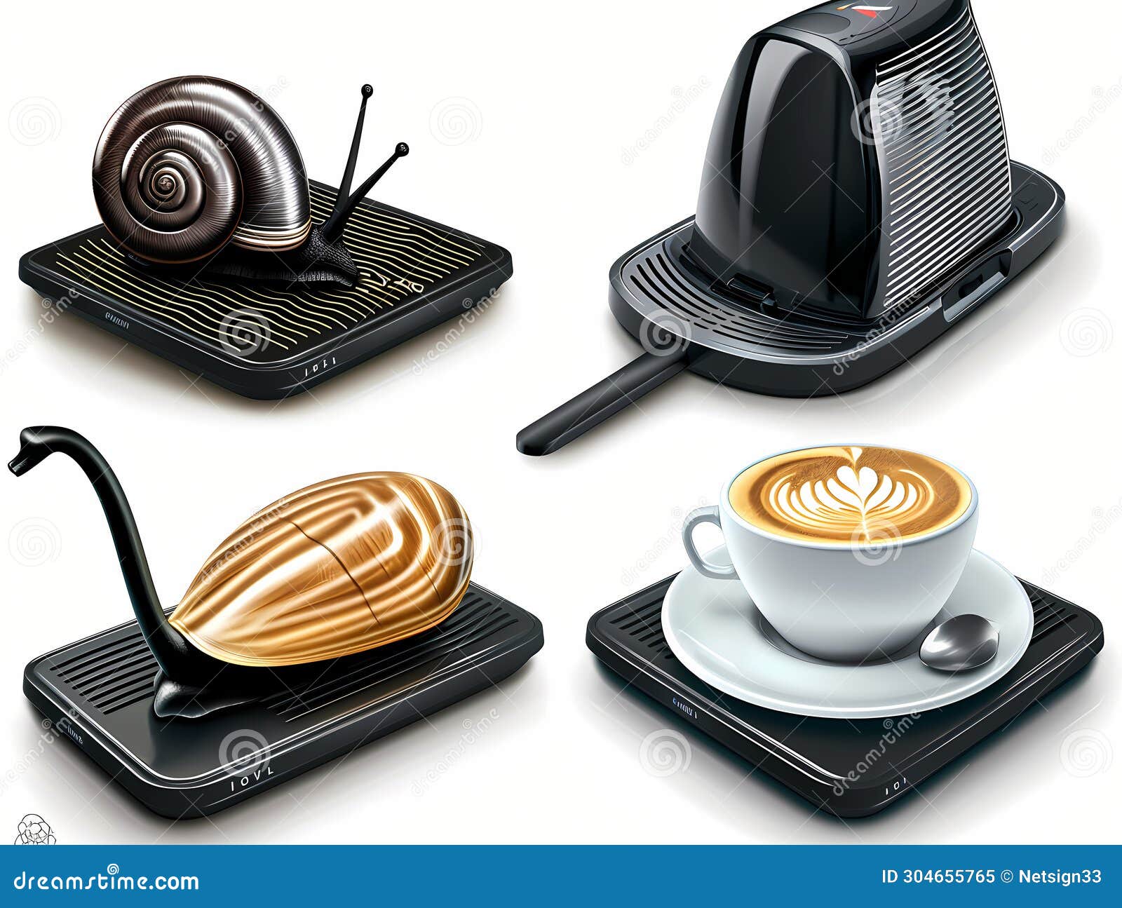 Bionic Design of Coffee Machine, a Collection of Objects with a Snail ...