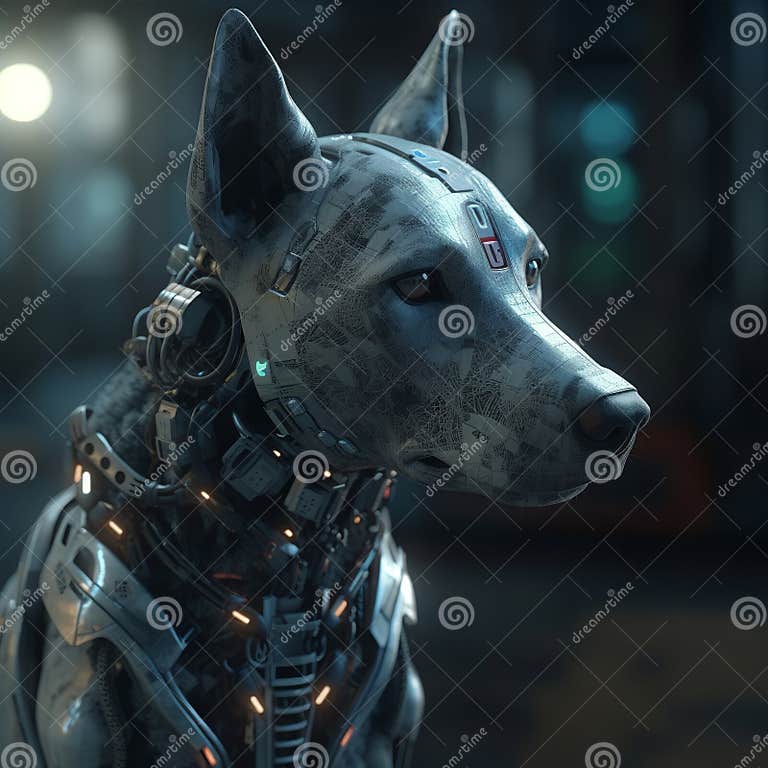 Bionic Dog Robot Generative AI Stock Illustration - Illustration of ...