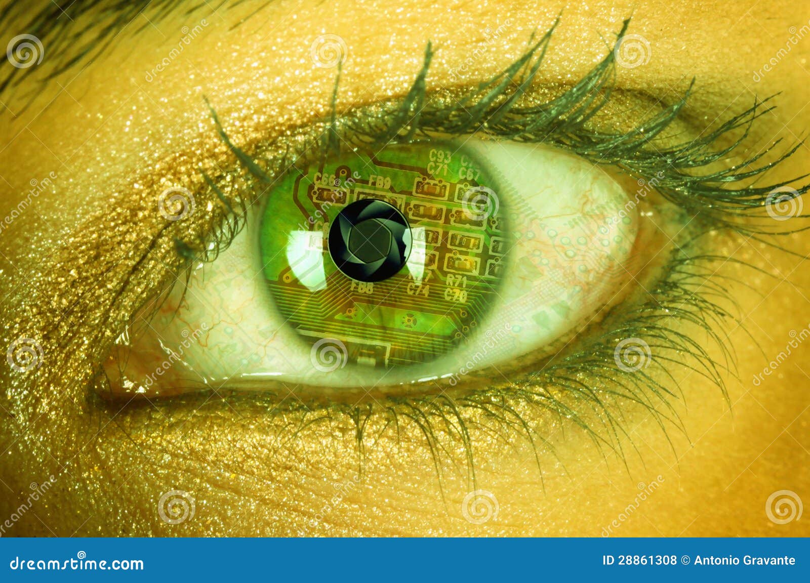 Bionic eye stock photo. Image of nanotechnology, pupil - 28861308
