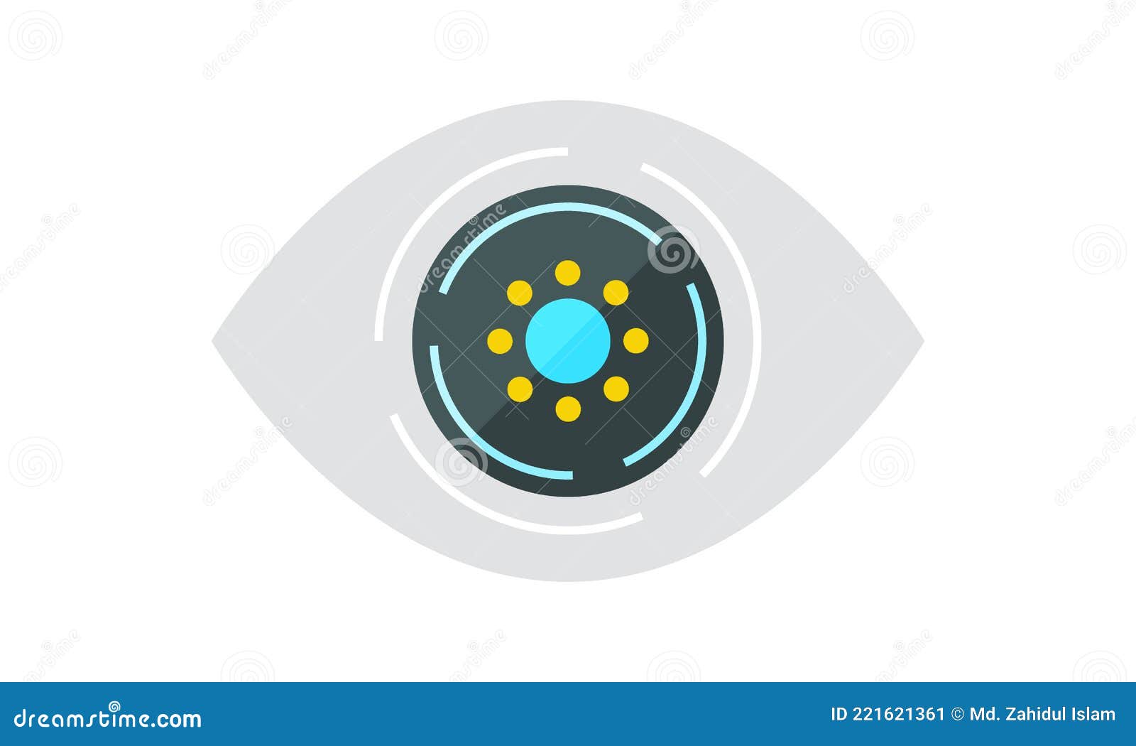 Bionic Eye Icon from Artificial Vector Image Stock Illustration ...