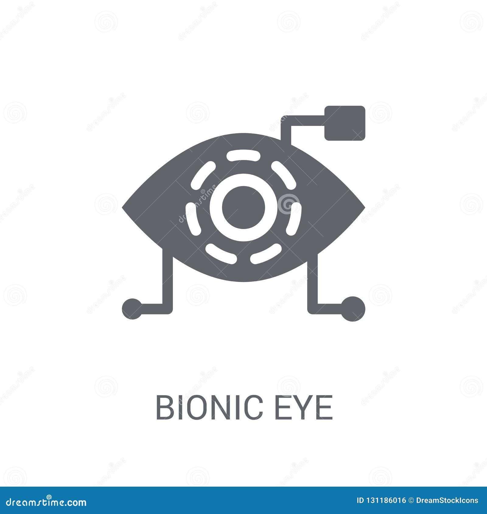 Bionic Eye Icon. Trendy Bionic Eye Logo Concept on White Background ...