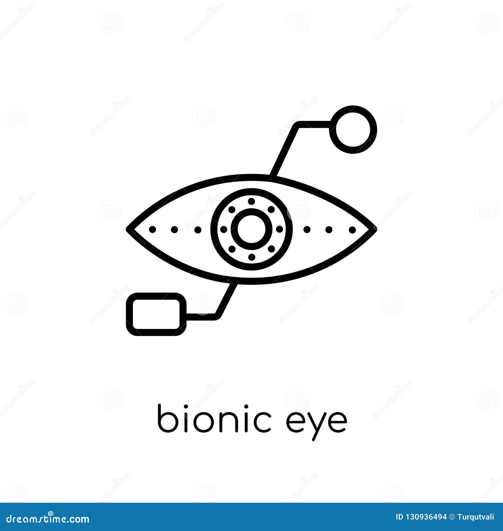 Bionic Arm Linear Icon. Modern Outline Bionic Arm Logo Concept O ...