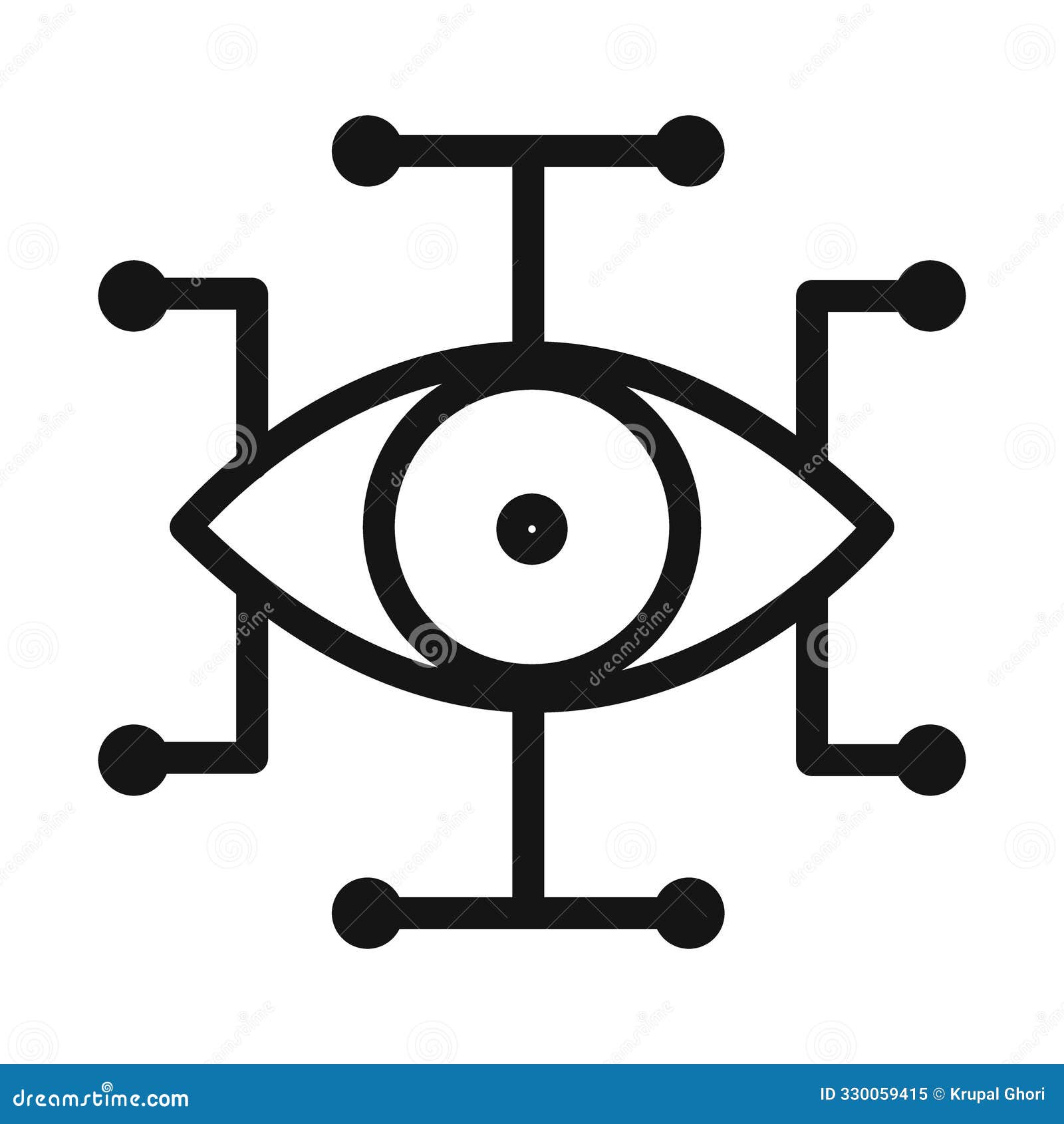 Bionic Eye Icon Mark in Filled Style Stock Vector - Illustration of ...