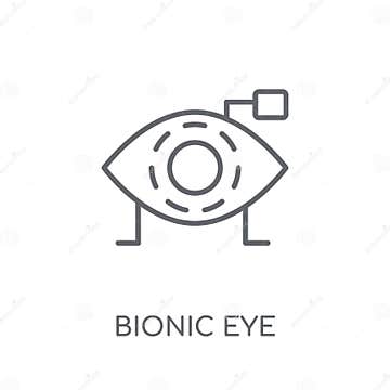 Bionic Eye Linear Icon. Modern Outline Bionic Eye Logo Concept O Stock ...