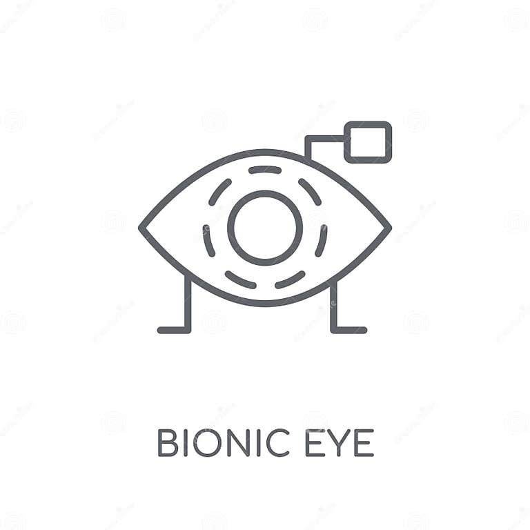 Bionic Eye Linear Icon. Modern Outline Bionic Eye Logo Concept O Stock ...