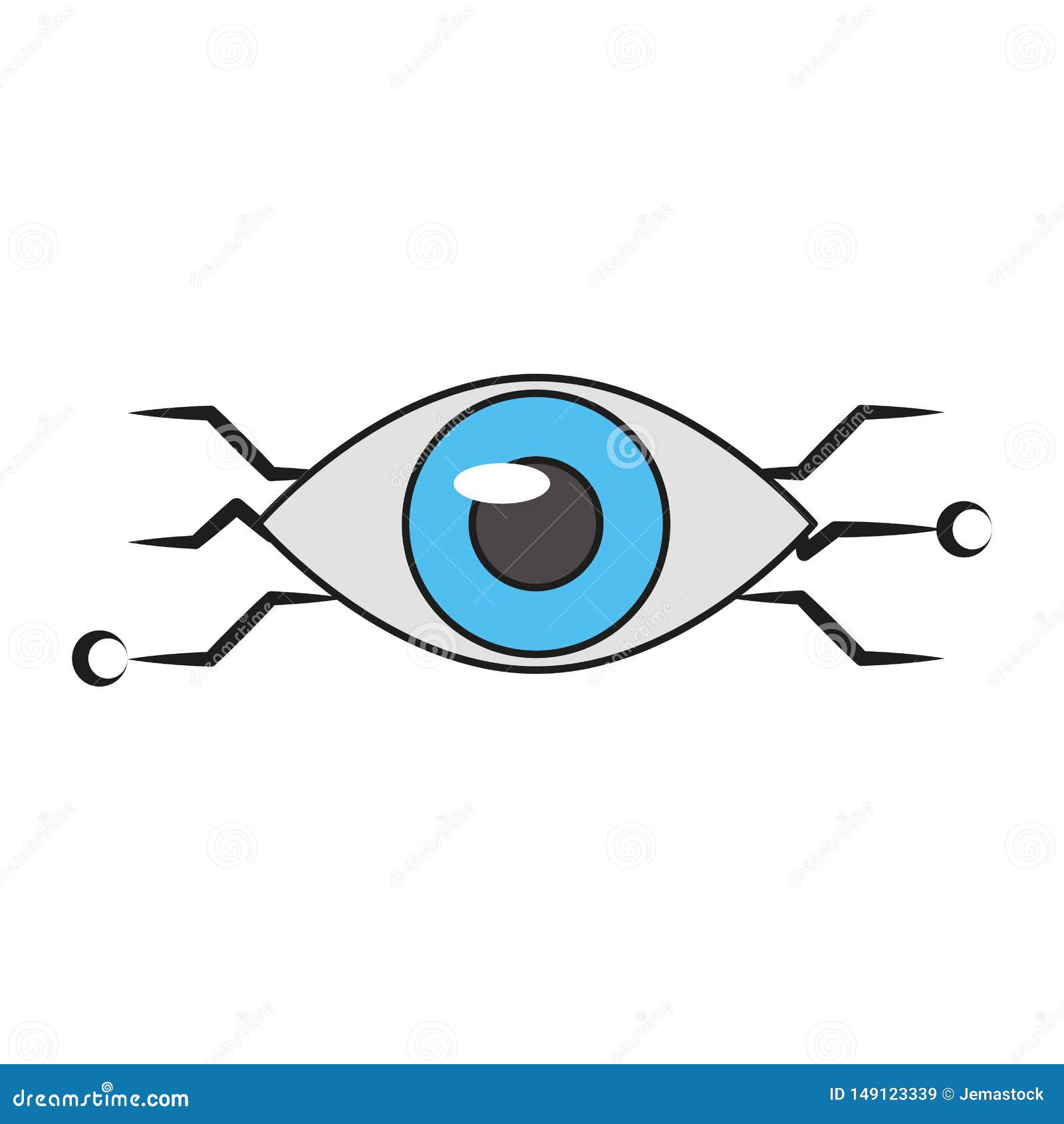 Bionic Eye Technology Symbol Stock Vector - Illustration of intellect ...