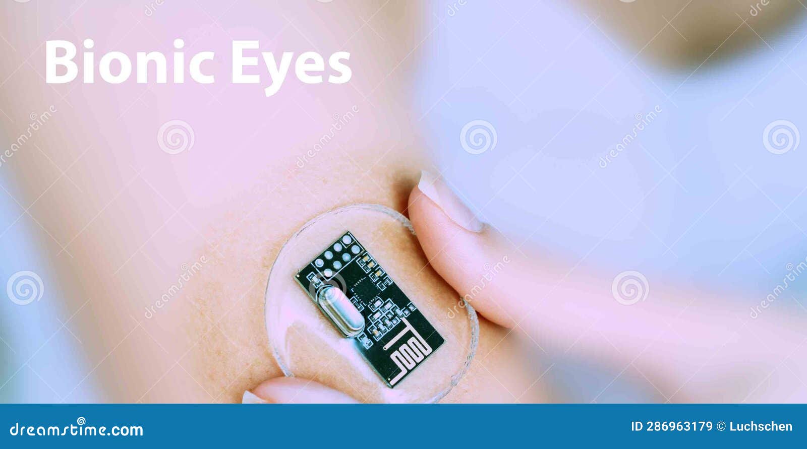 Bionic Eyes Implantable Electronic Medical Devices Concept Stock Image - Image of digital ...