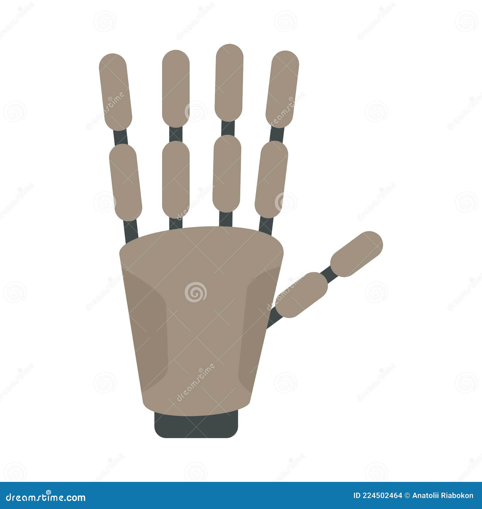 Bionic Hand Icon Flat Isolated Vector Stock Vector - Illustration of ...