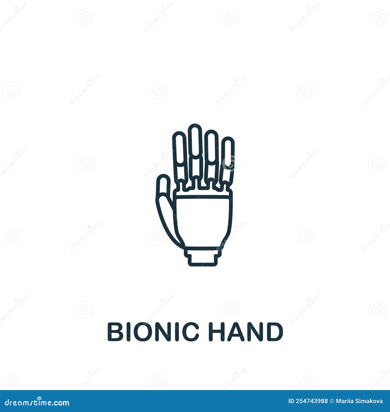 Bionic Hand Icon. Line Simple Icon for Templates, Web Design and ...