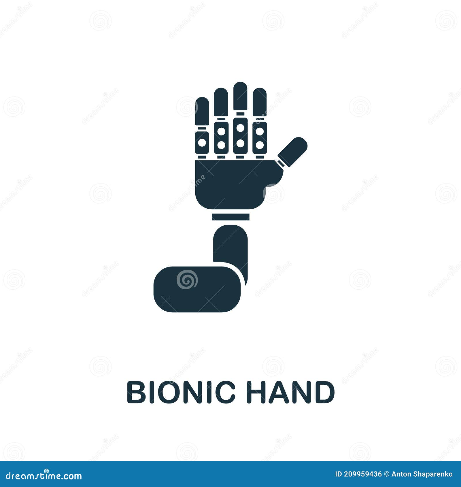 Bionic Hand Icon. Simple Element from Technology Collection. Filled ...