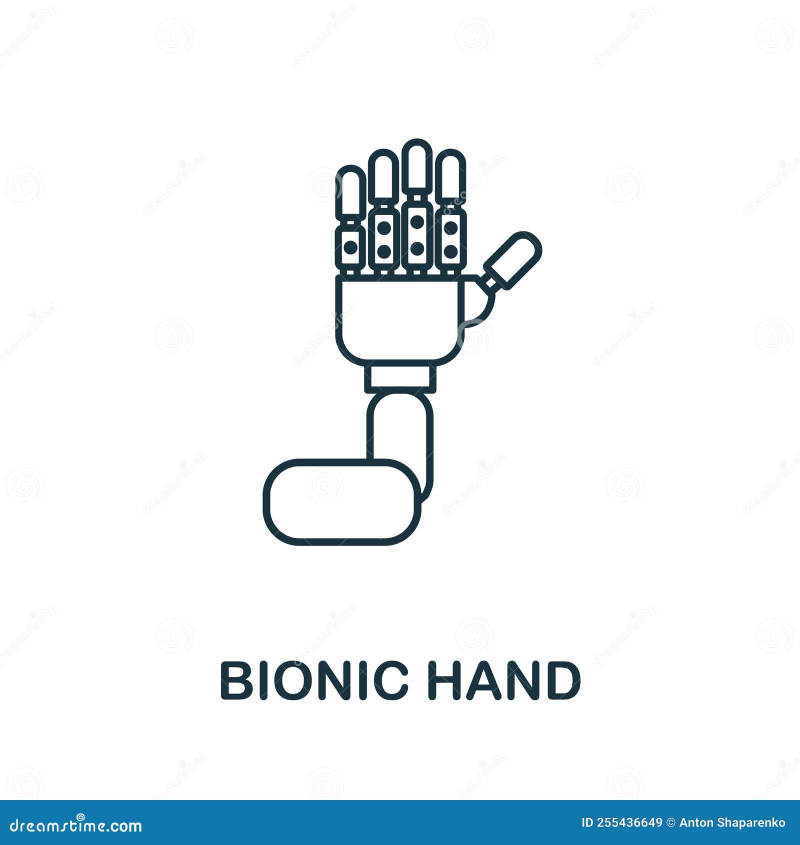 Bionic Hand Icon. Simple Element from Technology Collection. Line ...