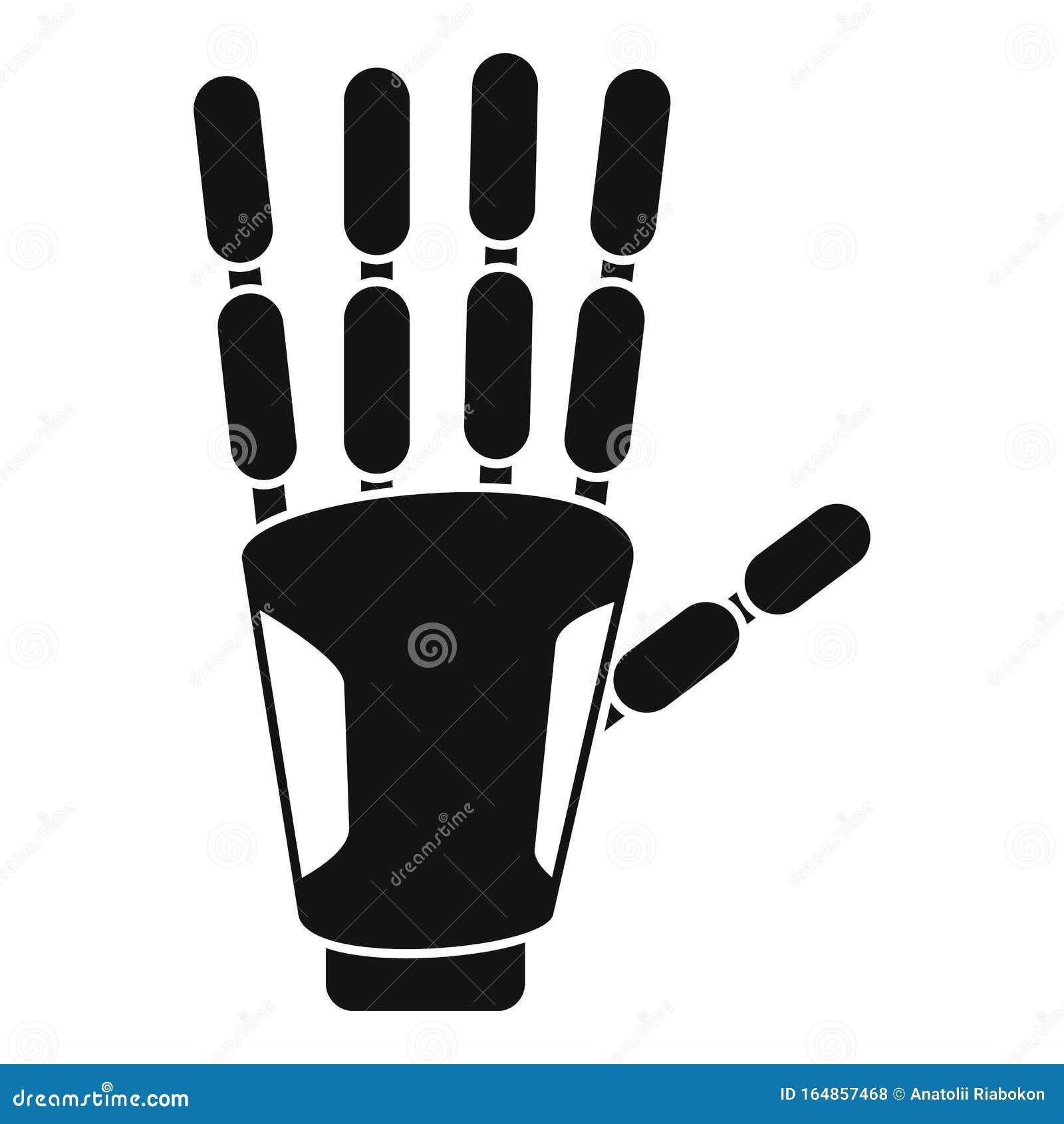 Bionic Hand Icon, Simple Style Stock Vector - Illustration of person ...
