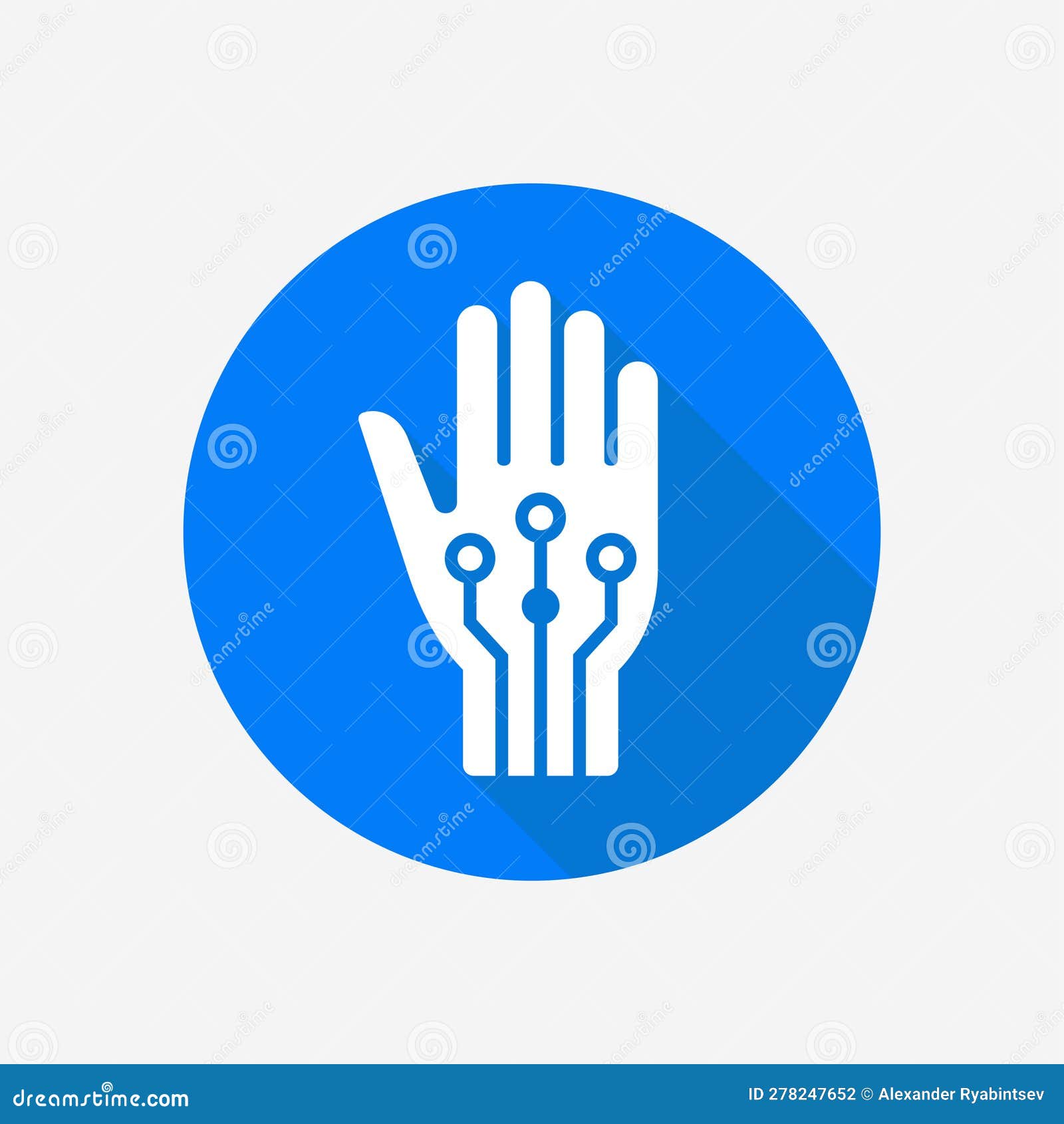Bionic Hand Vector Icon. Robotic Hand, AI Concept Icon. Stock Vector ...