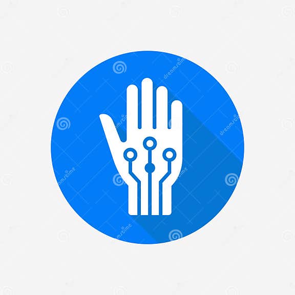 Bionic Hand Vector Icon. Robotic Hand, AI Concept Icon. Stock Vector ...