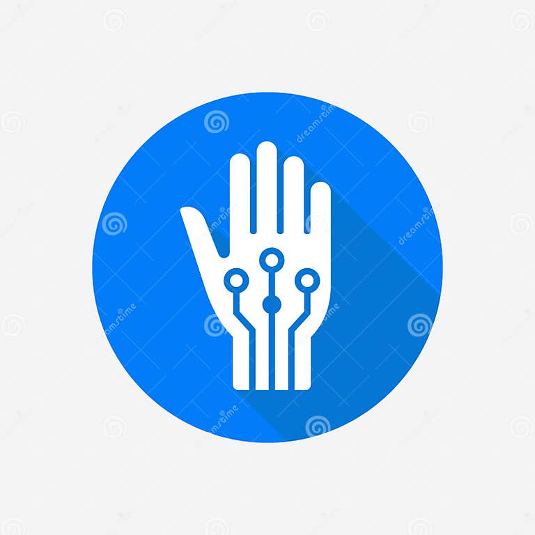 Bionic Hand Vector Icon. Robotic Hand, AI Concept Icon. Stock Vector ...
