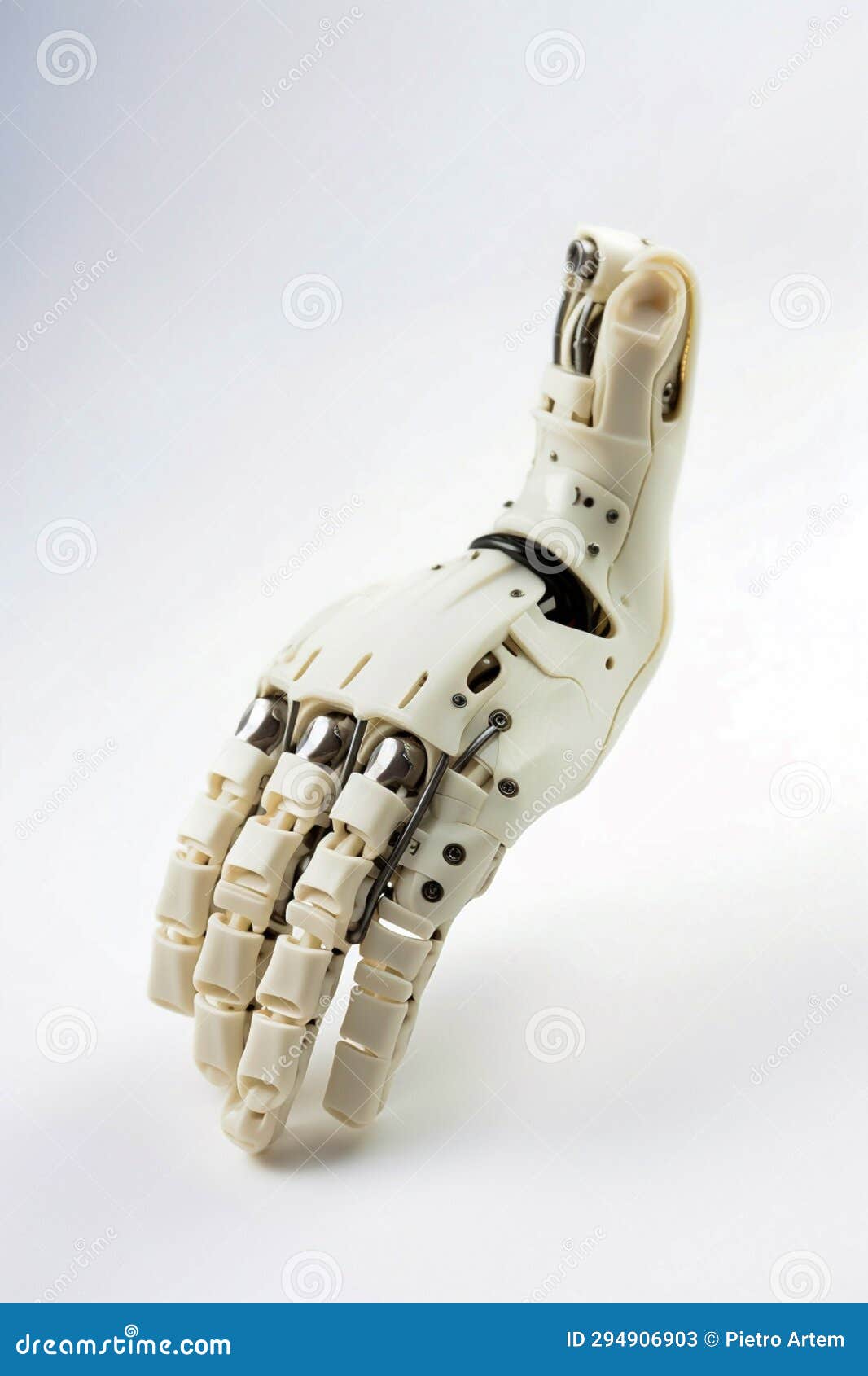 Bionic High-tech Prosthetic Hand on a White Background Stock Image ...