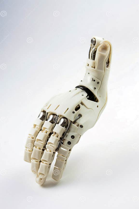 Bionic High-tech Prosthetic Hand on a White Background Stock Image ...
