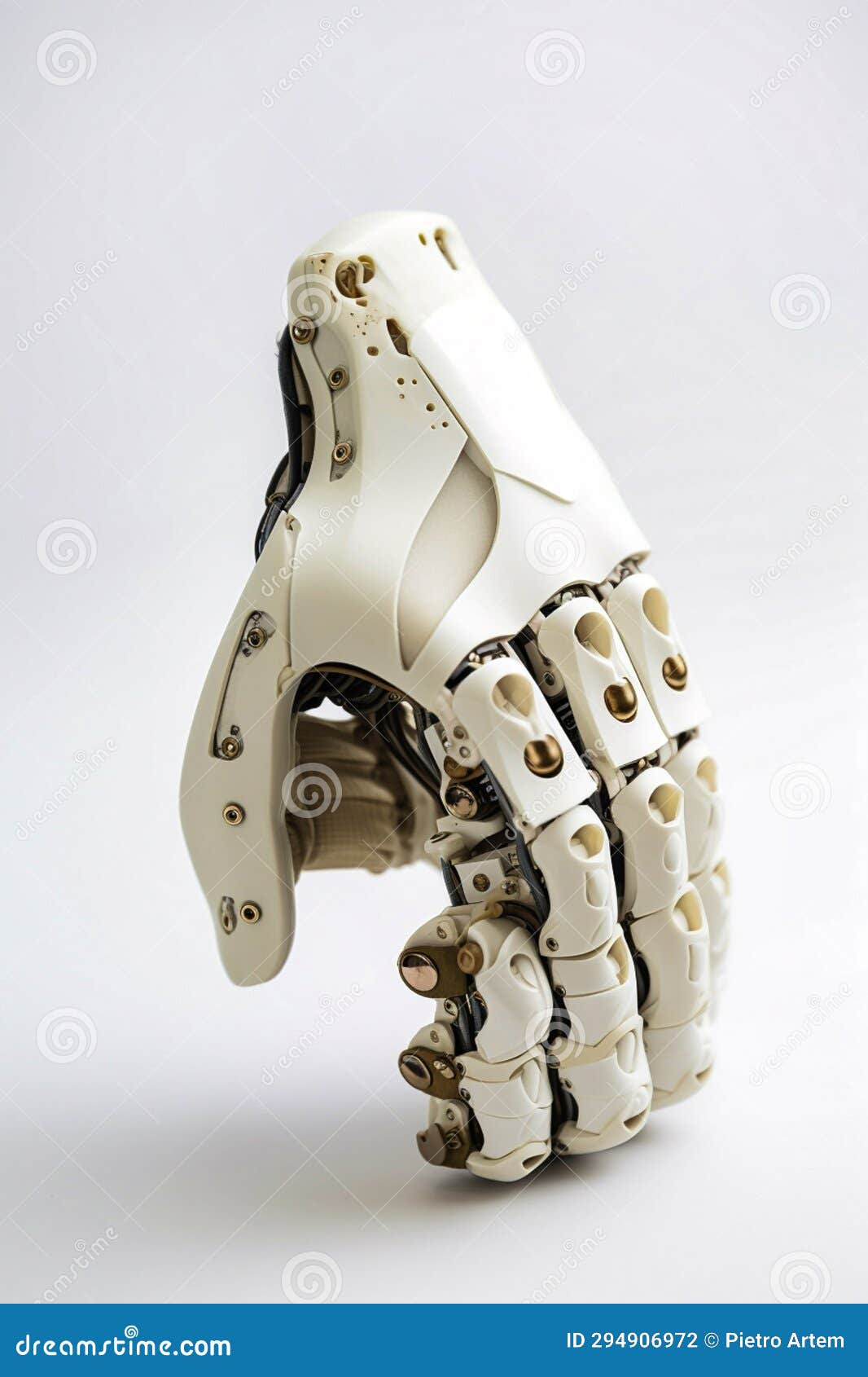 Bionic High-tech Prosthetic Hand on a White Background Stock Photo ...