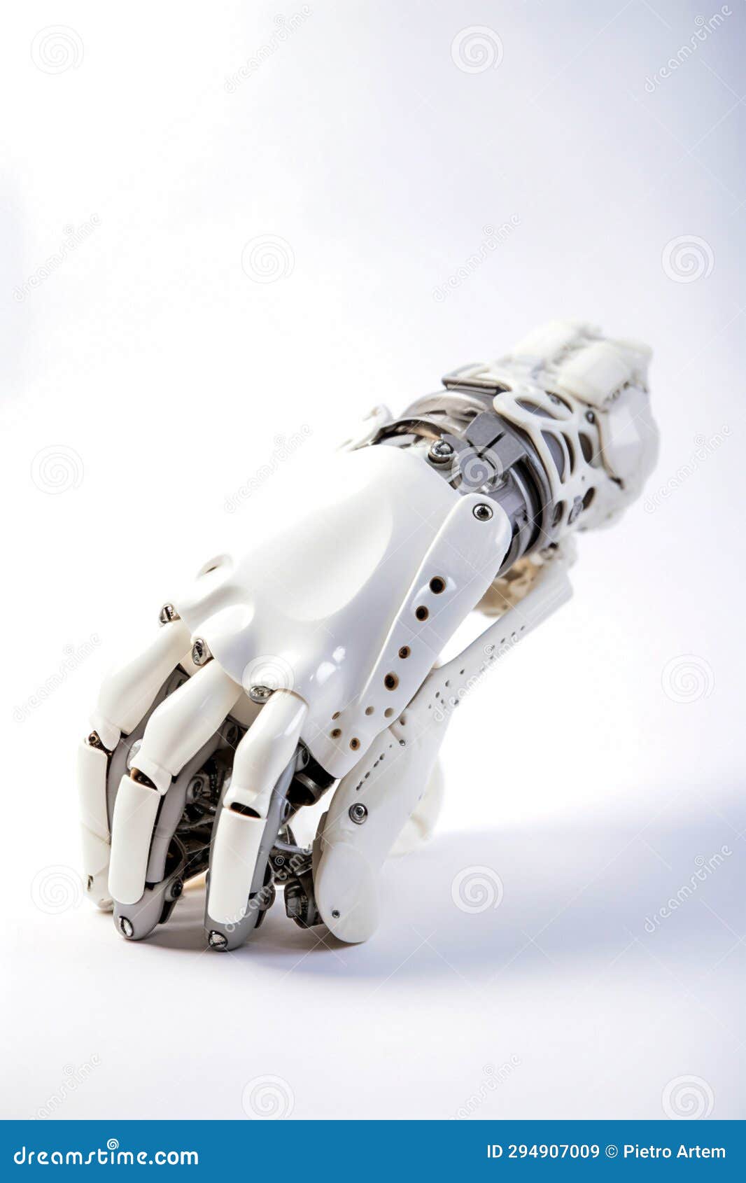 Bionic High-tech Prosthetic Hand on a White Background Stock Image ...