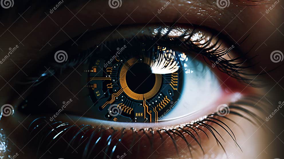 Bionic Human Eye, Artificial Intelligence, Future Technologies Stock ...