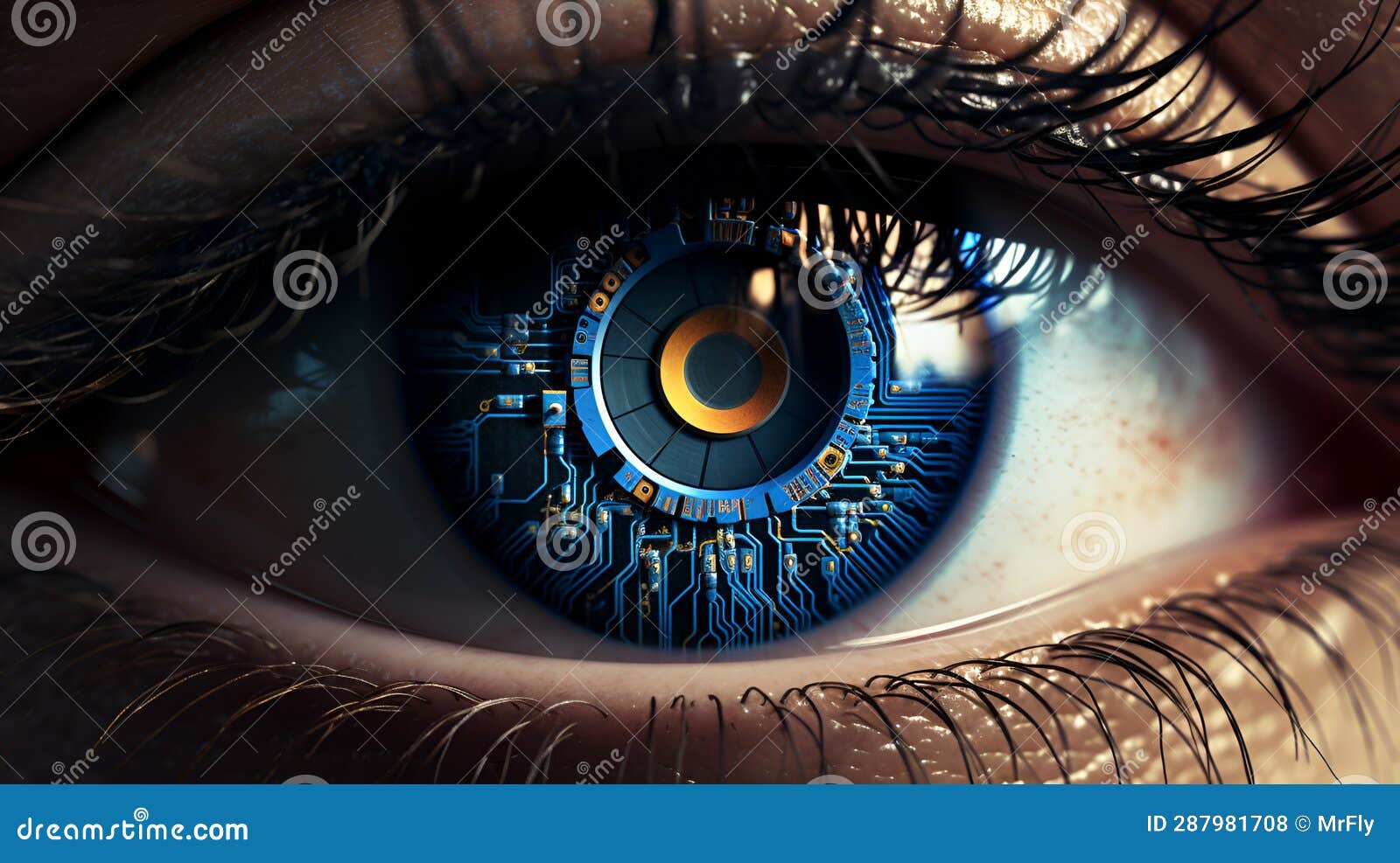 Bionic Human Eye, Artificial Intelligence, Future Technologies Stock ...
