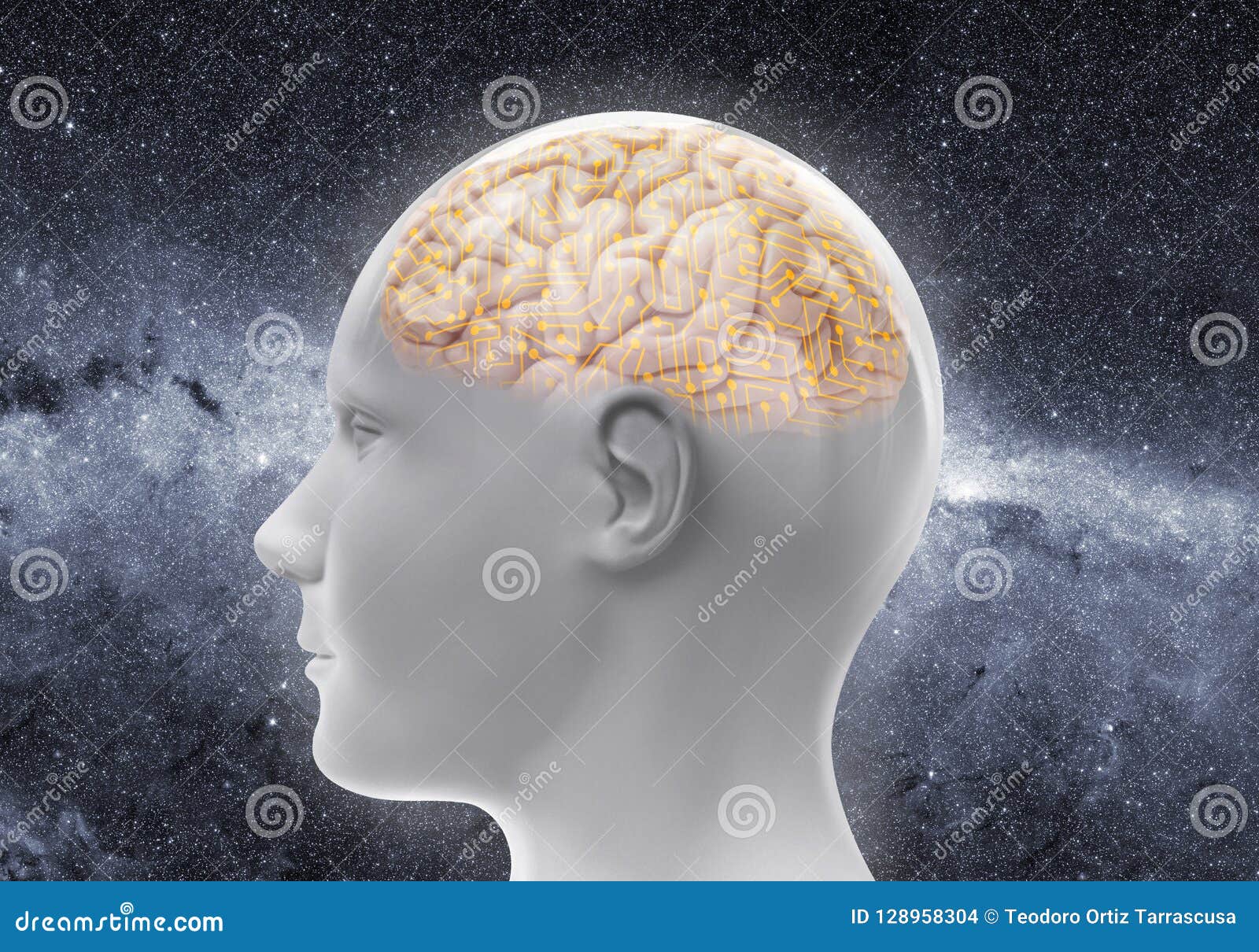 Bionic Human Head with Integrated Circuits and Mechanisms in the Brain ...