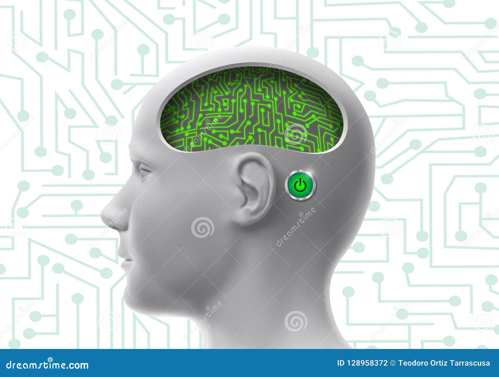 Bionic Human Head with Integrated Circuits and Mechanisms in the Brain ...
