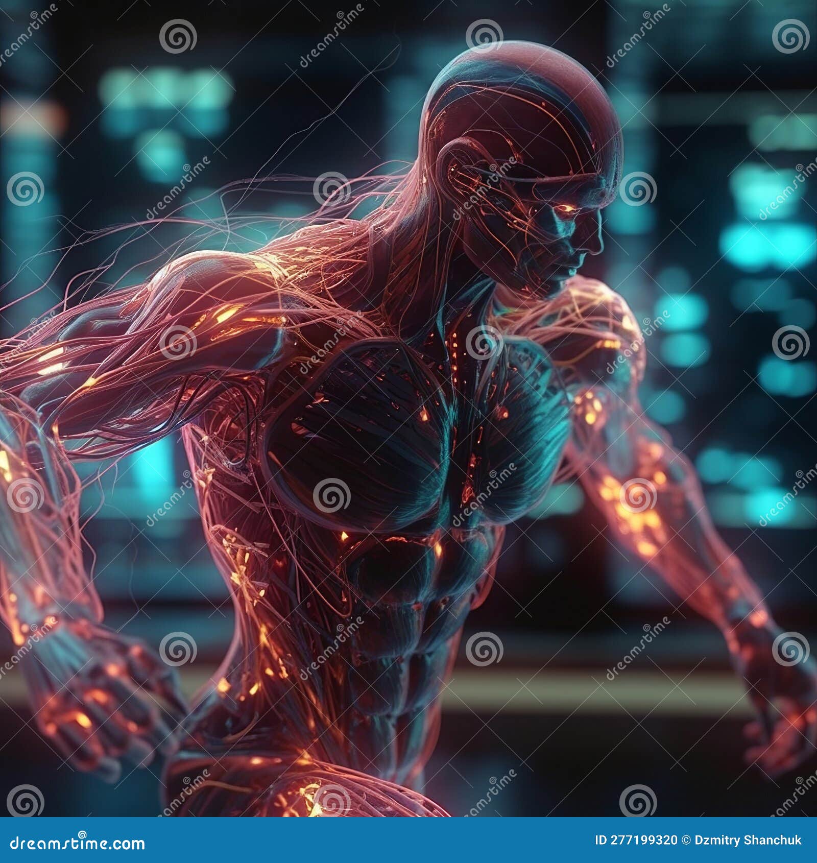 Bionic Human Robot Generative AI Stock Photo - Image of human, future ...