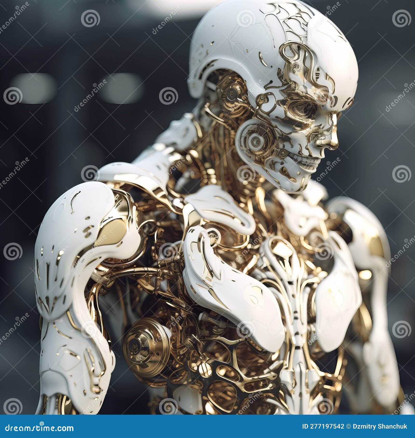 Bionic Human Robot Generative AI Stock Illustration - Illustration of ...
