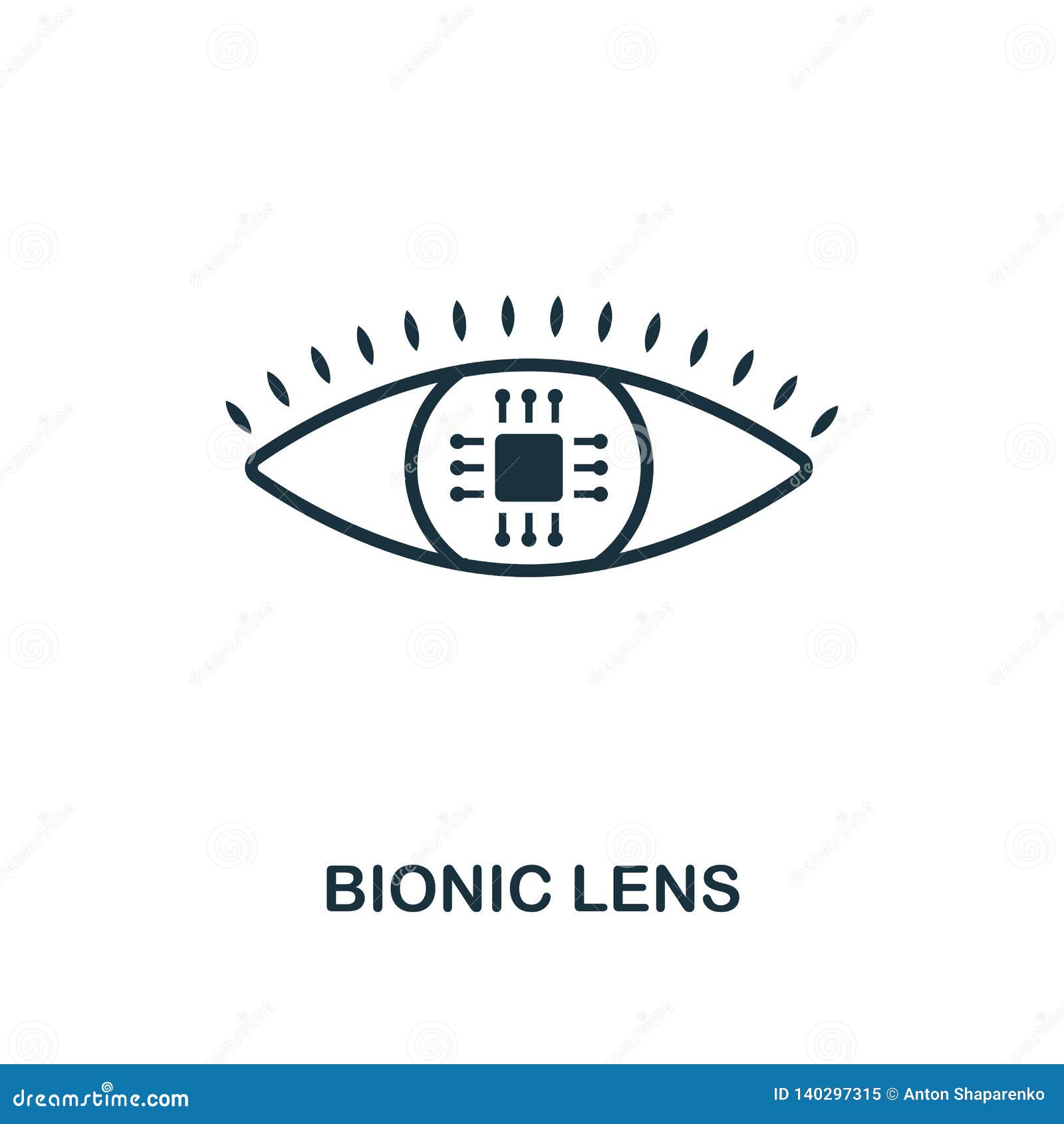 Bionic Lens Icon. Premium Style Design from Future Technology Icons ...