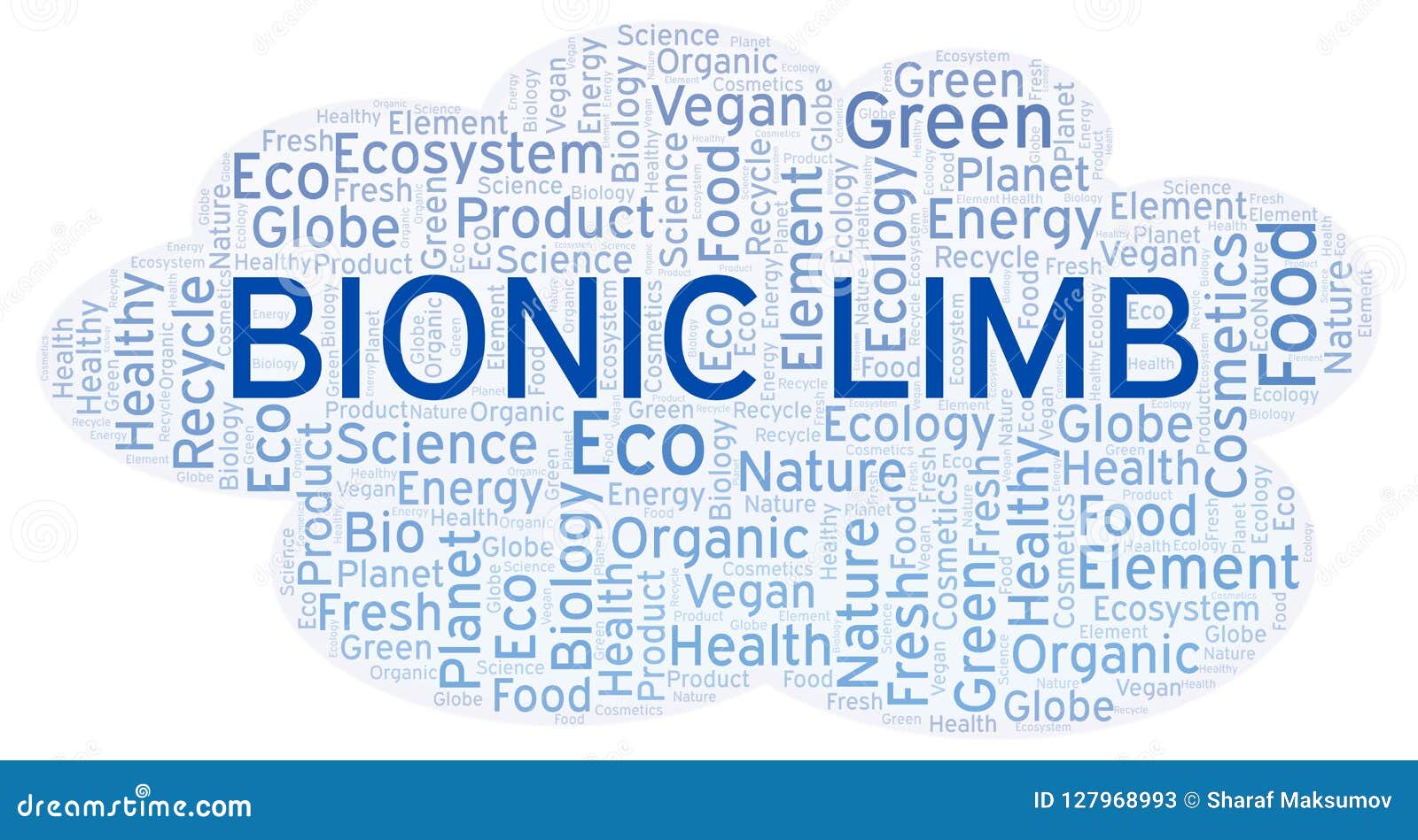 Bionic Limb word cloud. stock illustration. Illustration of biology ...