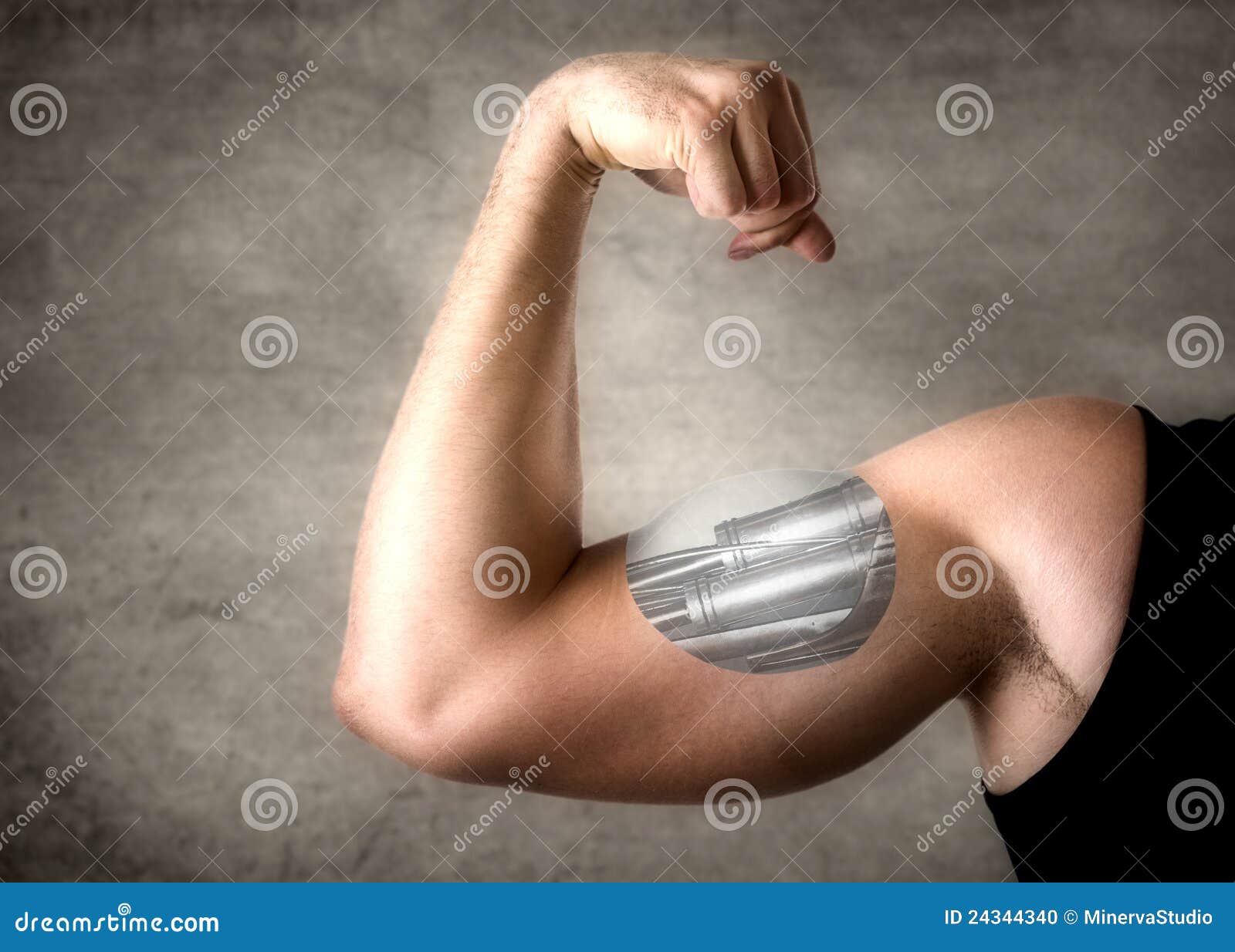 Bionic man stock photo. Image of mechatronics, mechanical - 24344340