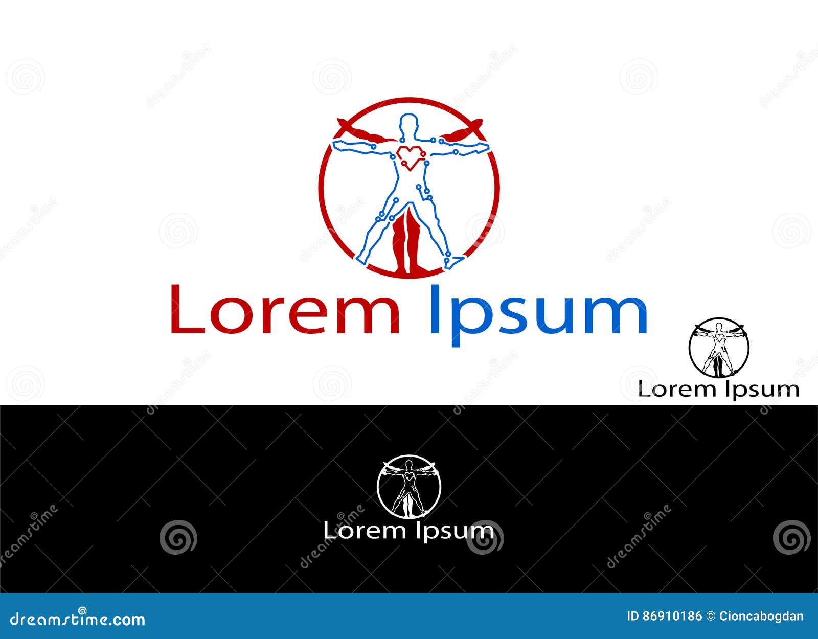 Bionic man stock vector. Illustration of company, clinic - 86910186